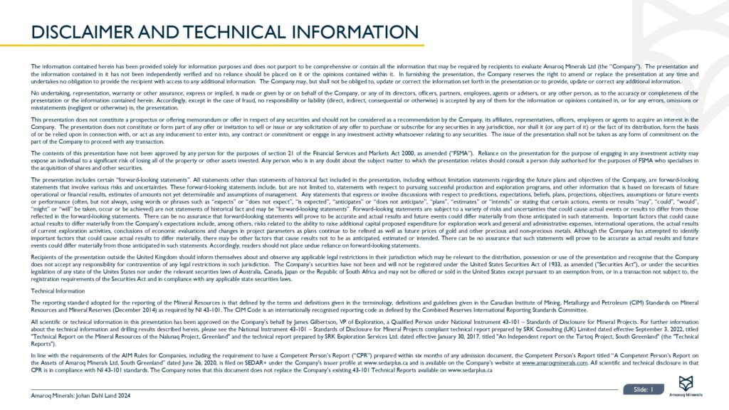 Presentations - Amaroq Minerals Ltd.